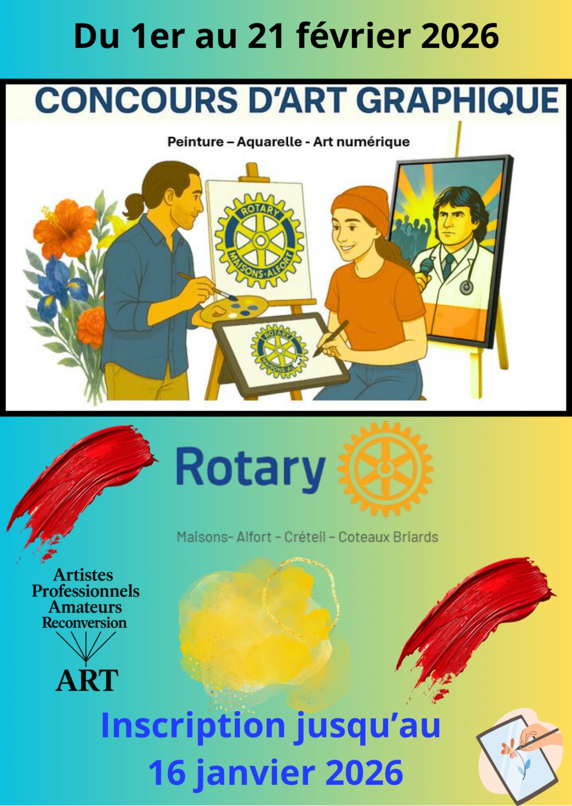 Concours d’ART GRAPHIQUE 2026 – ROTARY 94 MACCB